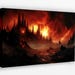 Hellish Fantasy Halloween Wall Decor Red Mount Doom Underworld ...