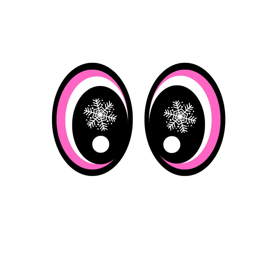 Snowflake Eyes SVG & PNG File Amigurumi Felt Eye Cut File - Etsy