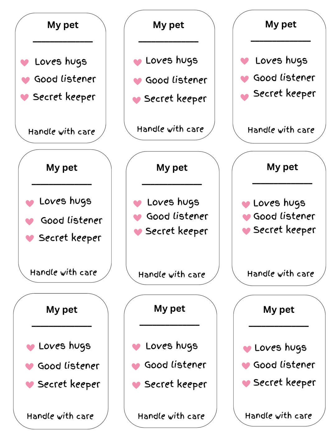 Pet Care Cards, Classroom Pets, Desk Buddy, Class Pets, Plushie Care ...