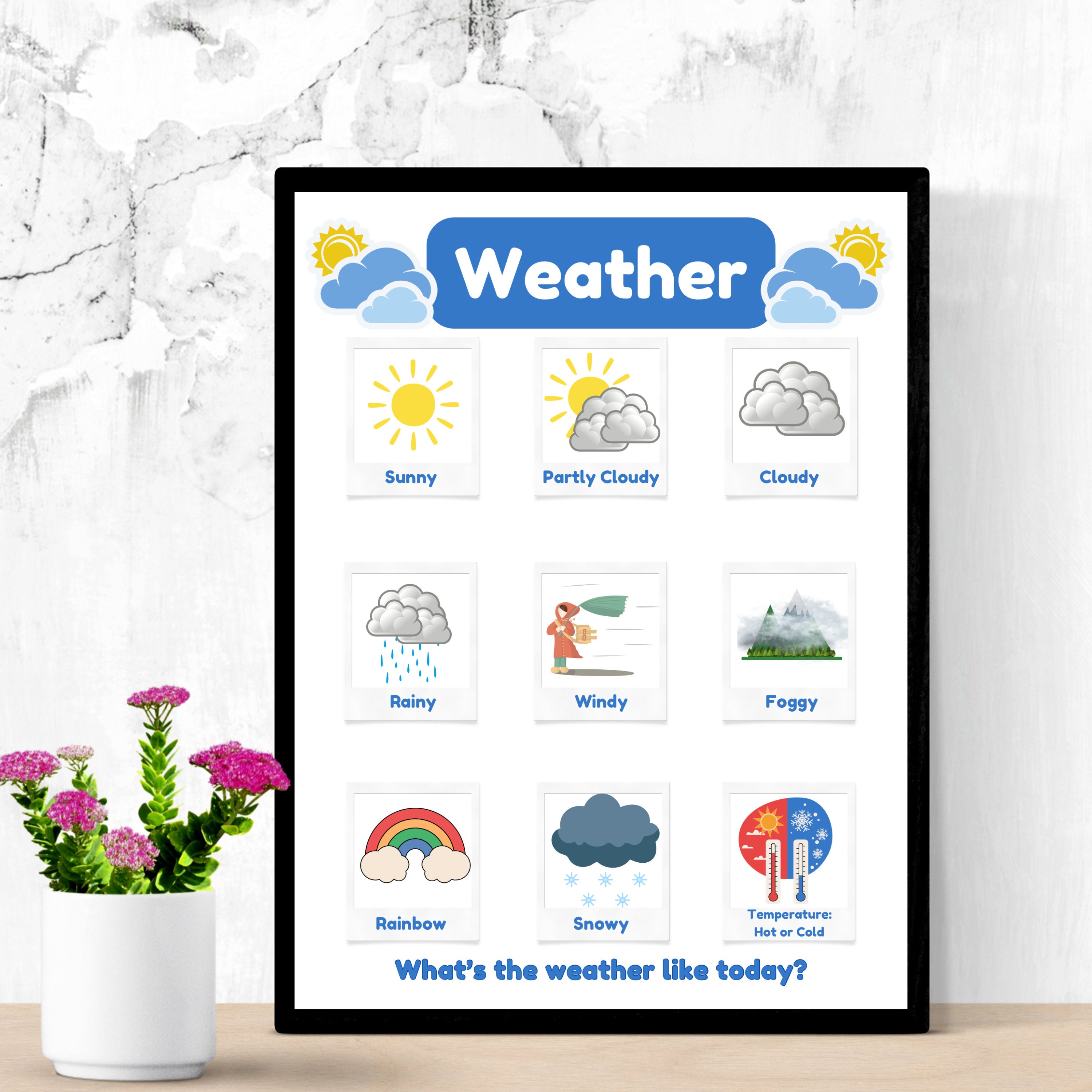 Weather Poster, Digital Download, Homeschool Education, Classroom Decor ...