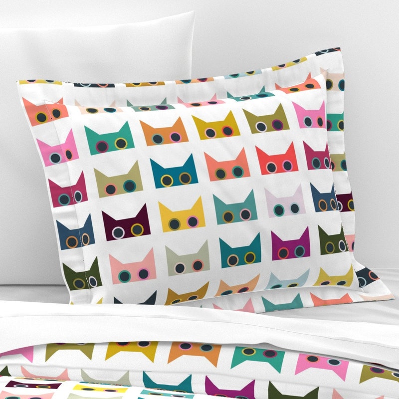 Cat Print Fabric - Etsy