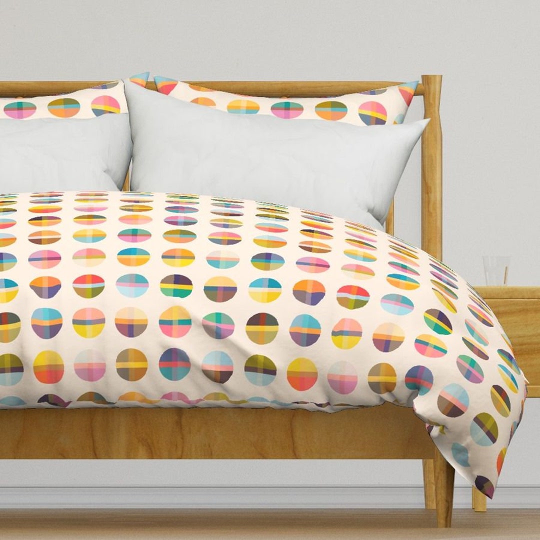 Luxury Modern Plaid Duvet Cover in Madras Cotton Sateen for Boho ...