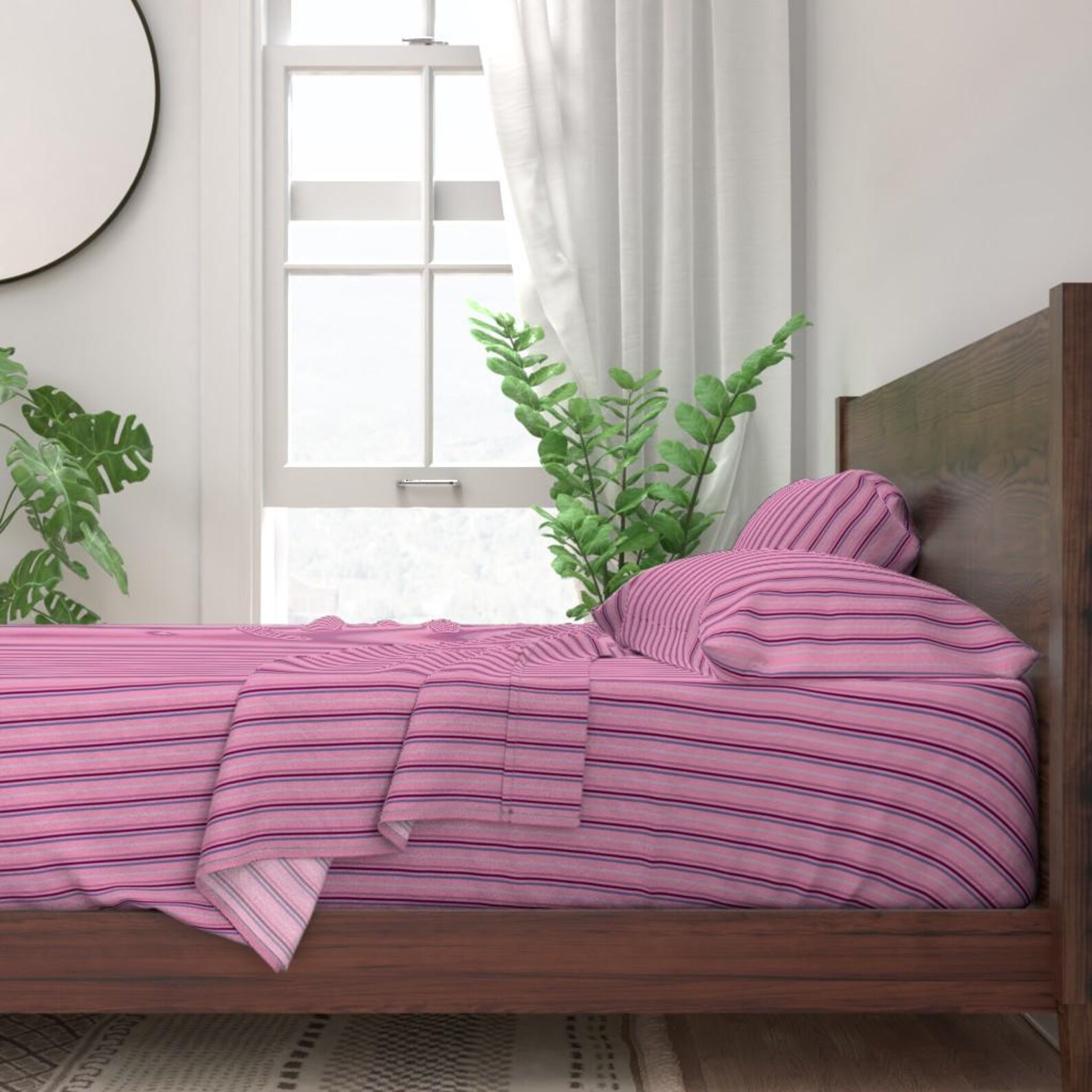 Victoria Bright Bohemian Kids Pink Striped Sheets for Bedroom - Etsy