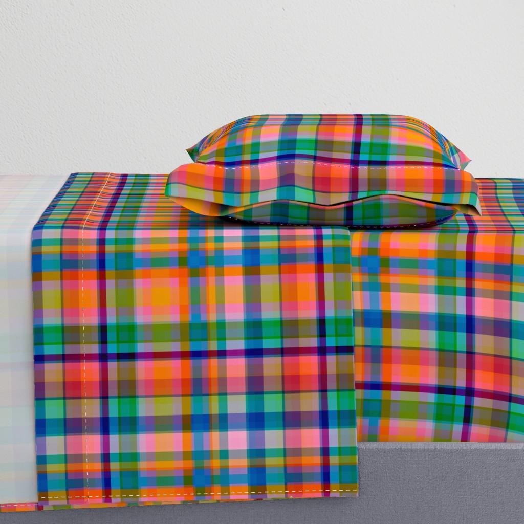 Bright Plaid Collegiate Bed Sheets, Sheet Set, Retro Chic, Bohemian ...
