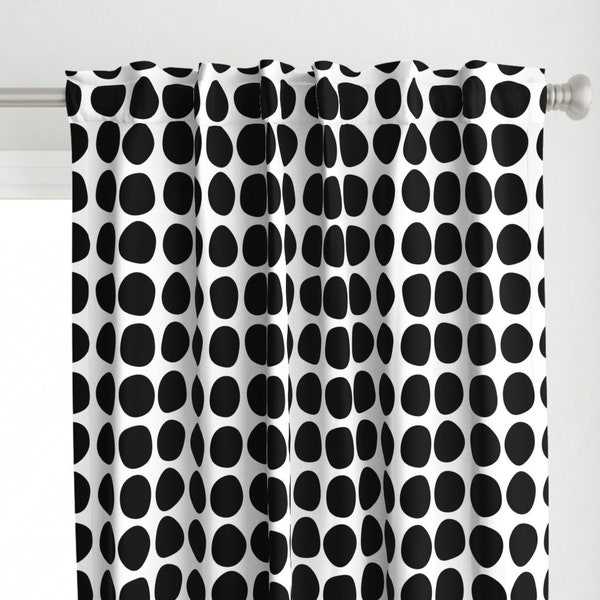 Black and White Curtains - Etsy