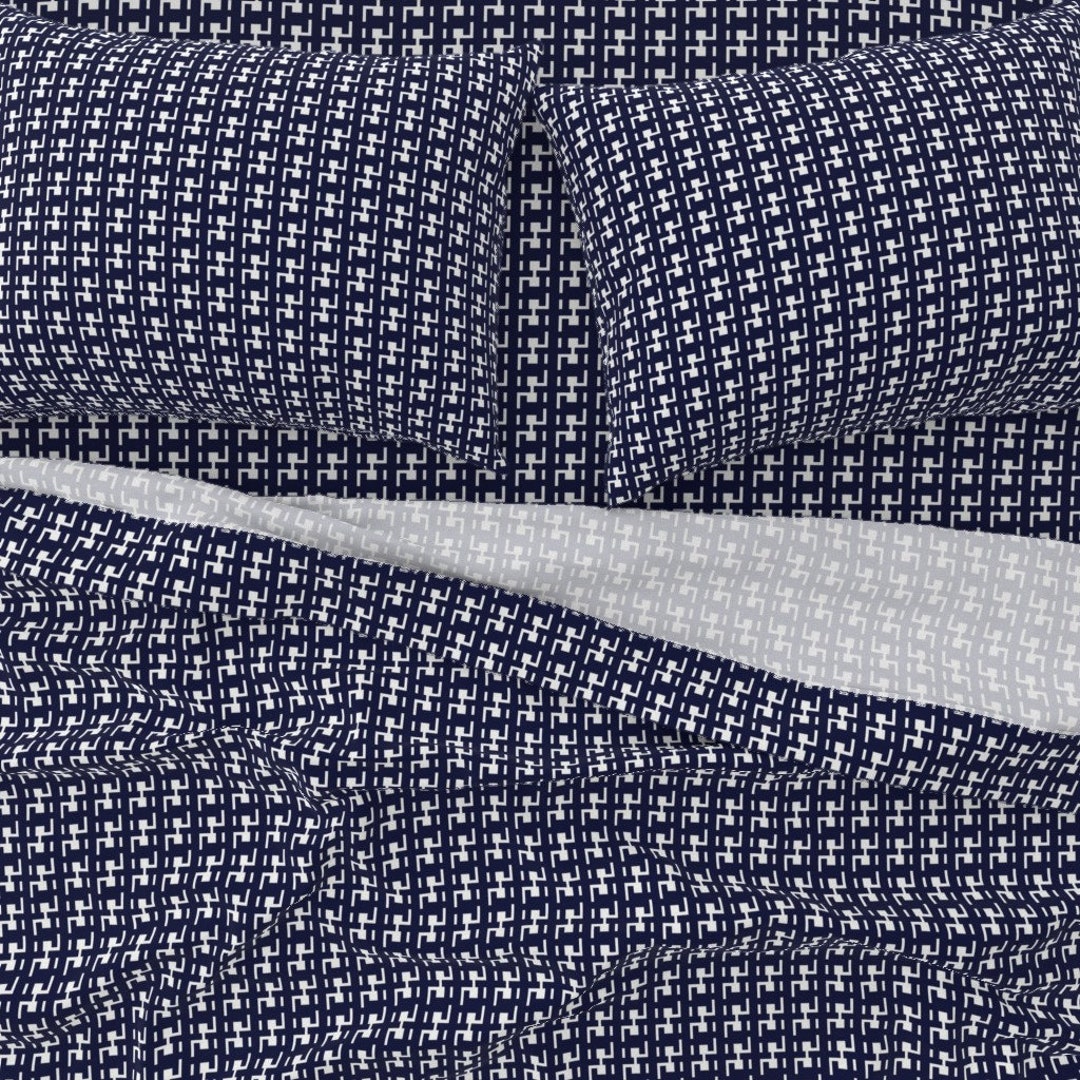 Mid Century Blue Sheet Set, Traditional Sheets for Farmhouse Decor ...