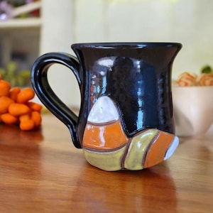Candy Corn Mug. Handmade Pottery. - Etsy