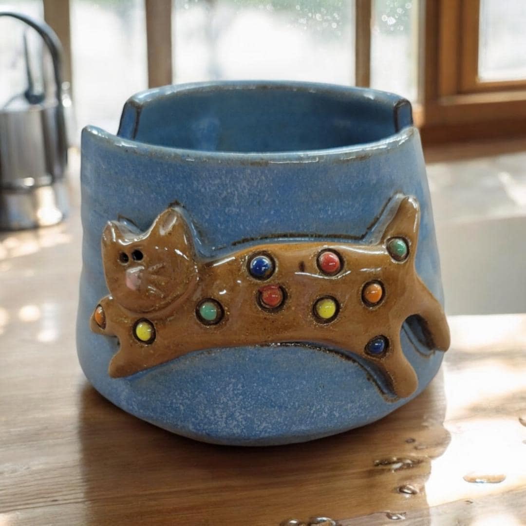 Cat Sponge Holder. Handmade Pottery. A Perfect House Warming Gift Idea ...