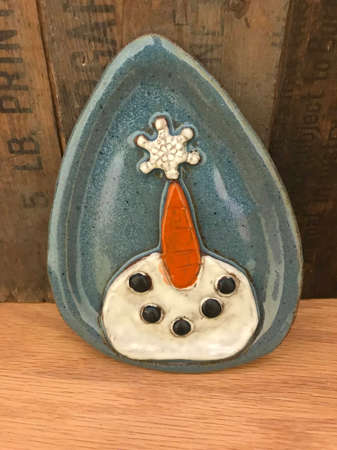 Snowman Catching Flakes Spoon Rest - Etsy
