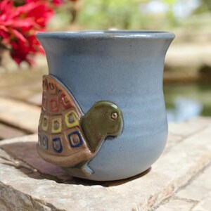 Turtle Mug With A Rainbow Shell. Handmade Pottery. Perfect Gift for ...