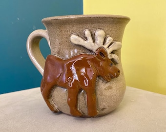 Moose Pottery Mug - Etsy