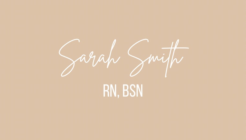 Boho Nurse Injector Business Card Digital Template - Etsy