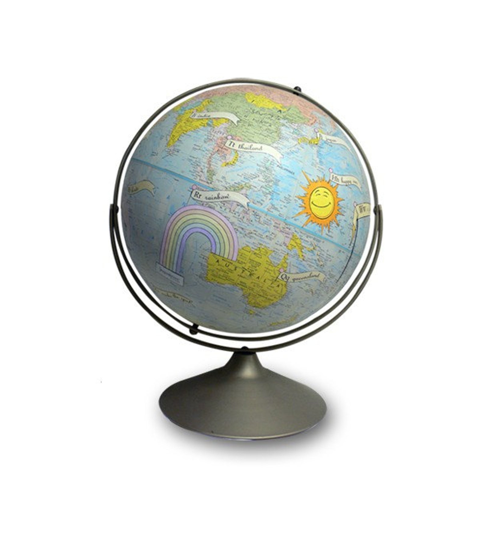 Vintage Globe Art Alphabet ABC Nursery Art Baby World | Etsy