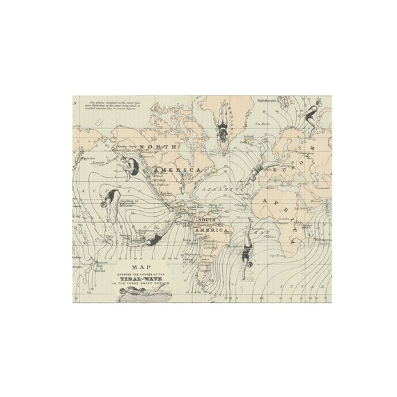 Swimming Map Art Collage Print 10x8 Collaged Swim Map Art - Etsy