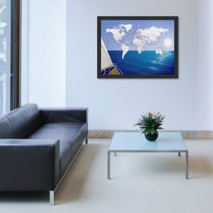 Ocean Sailing Trips Push Pin Map - Etsy