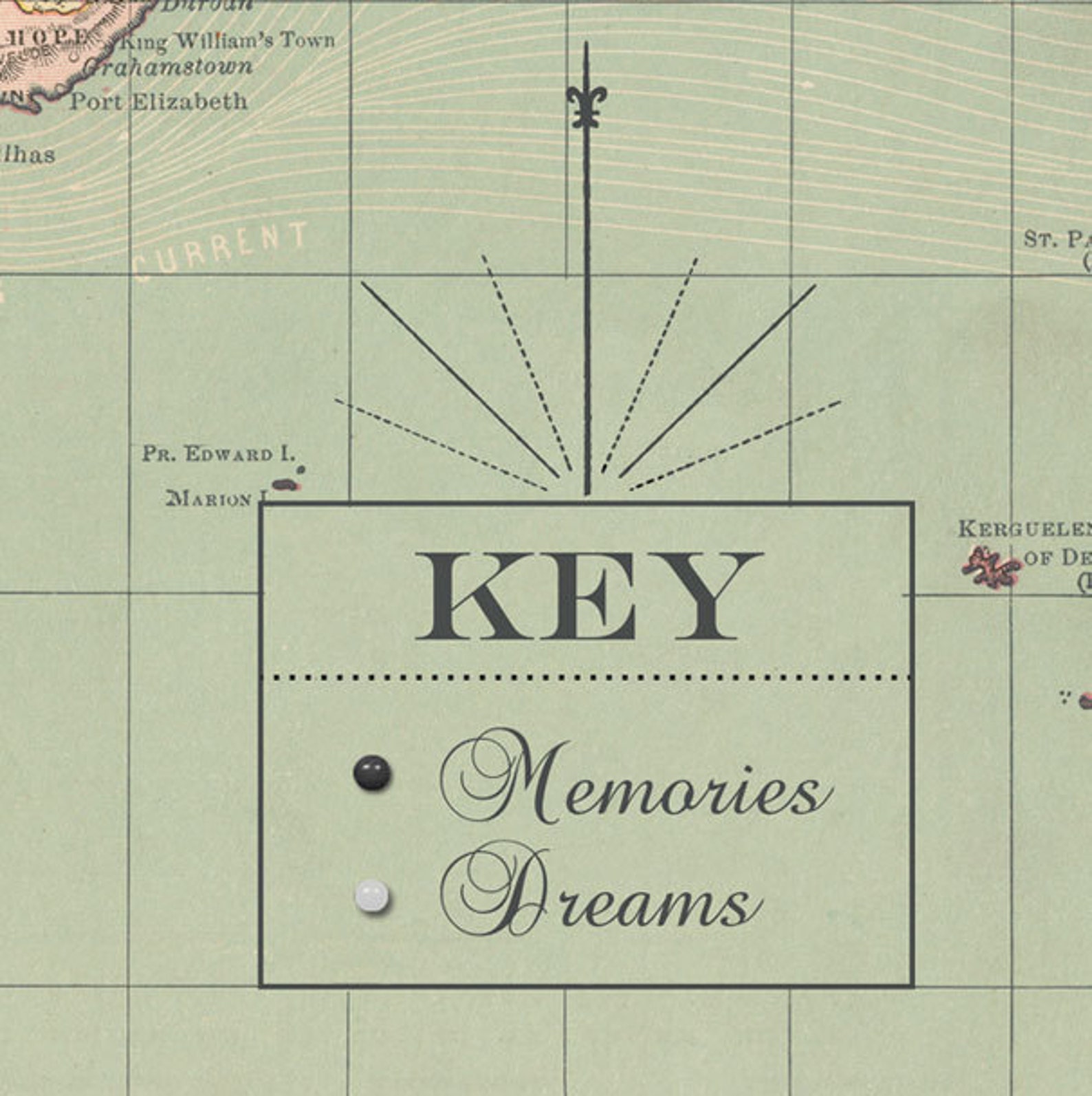 Customized Push Pin Map Legend: Add on Item for Wendy Gold Pin Maps - Etsy