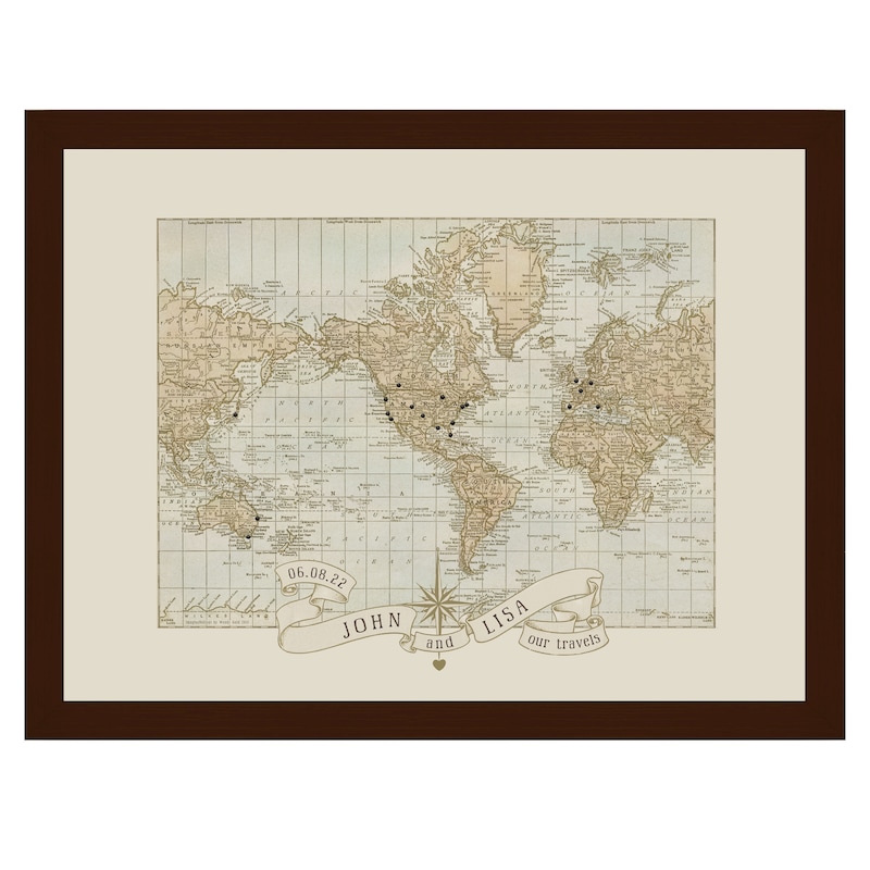 Couples Travel Map - Etsy