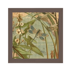 Dragonfly Map Art Collage Print, 10x10 Collaged Map Art Print - Etsy
