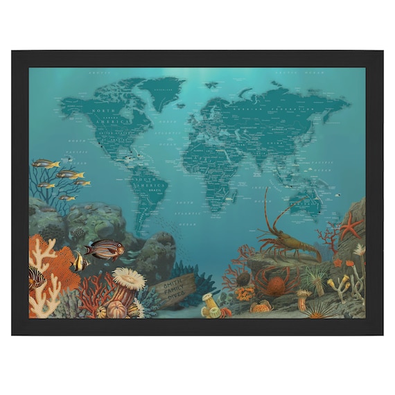 World Map Scuba Diving