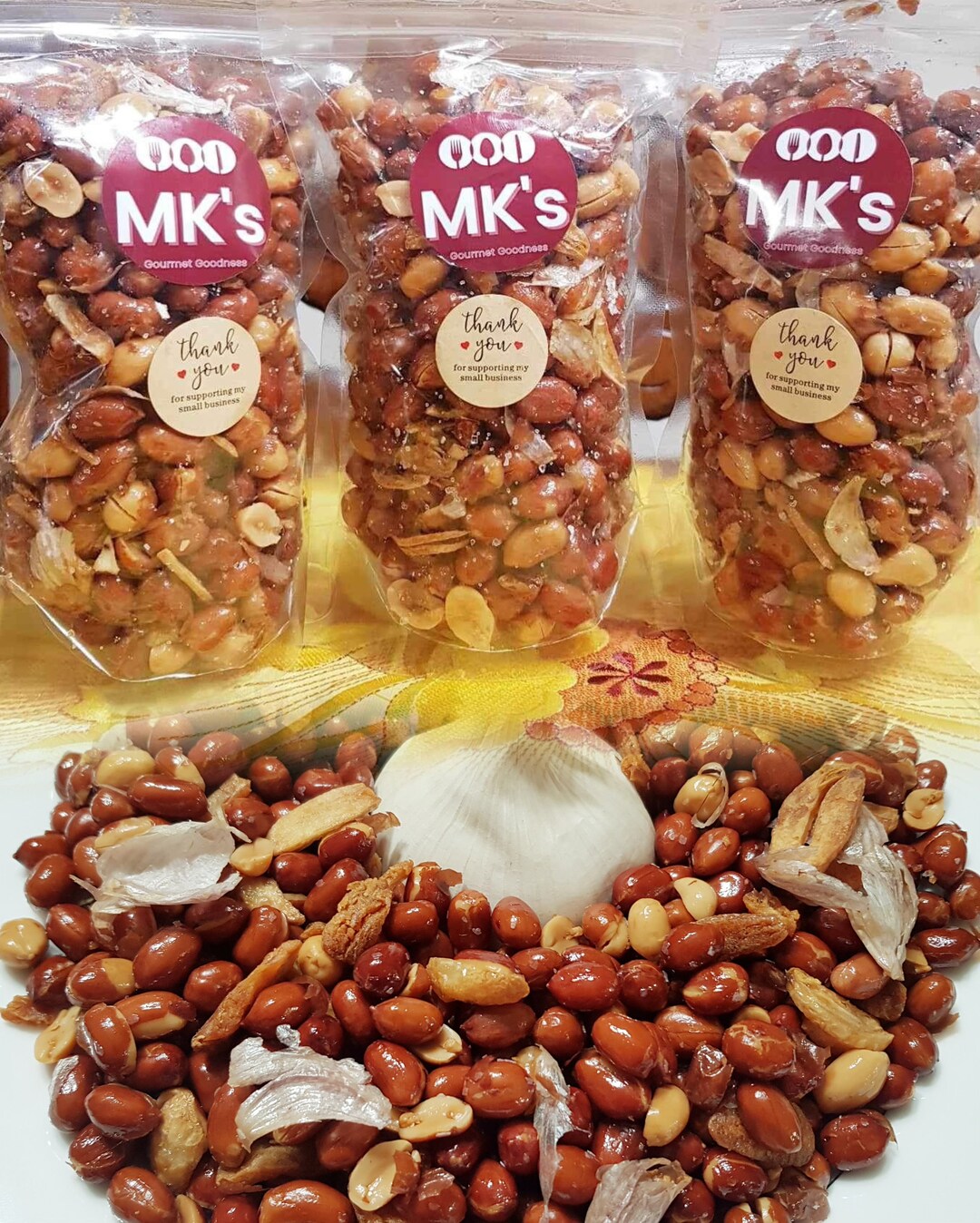 Garlic Roasted Peanuts, Homemade Snacks - Etsy