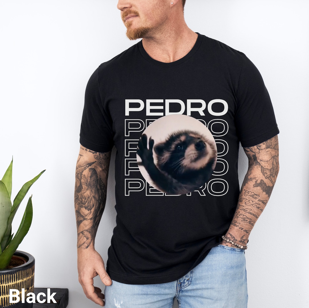 Pedro Raccoon Meme T-shirt, Funny Animal Tee, Viral Raccoon Face Shirt ...
