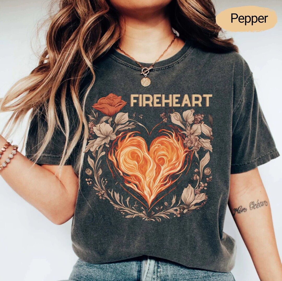 Vintage Fire-heart Shirt, to Whatever End T-shirt, SJM Quotes, Throne ...