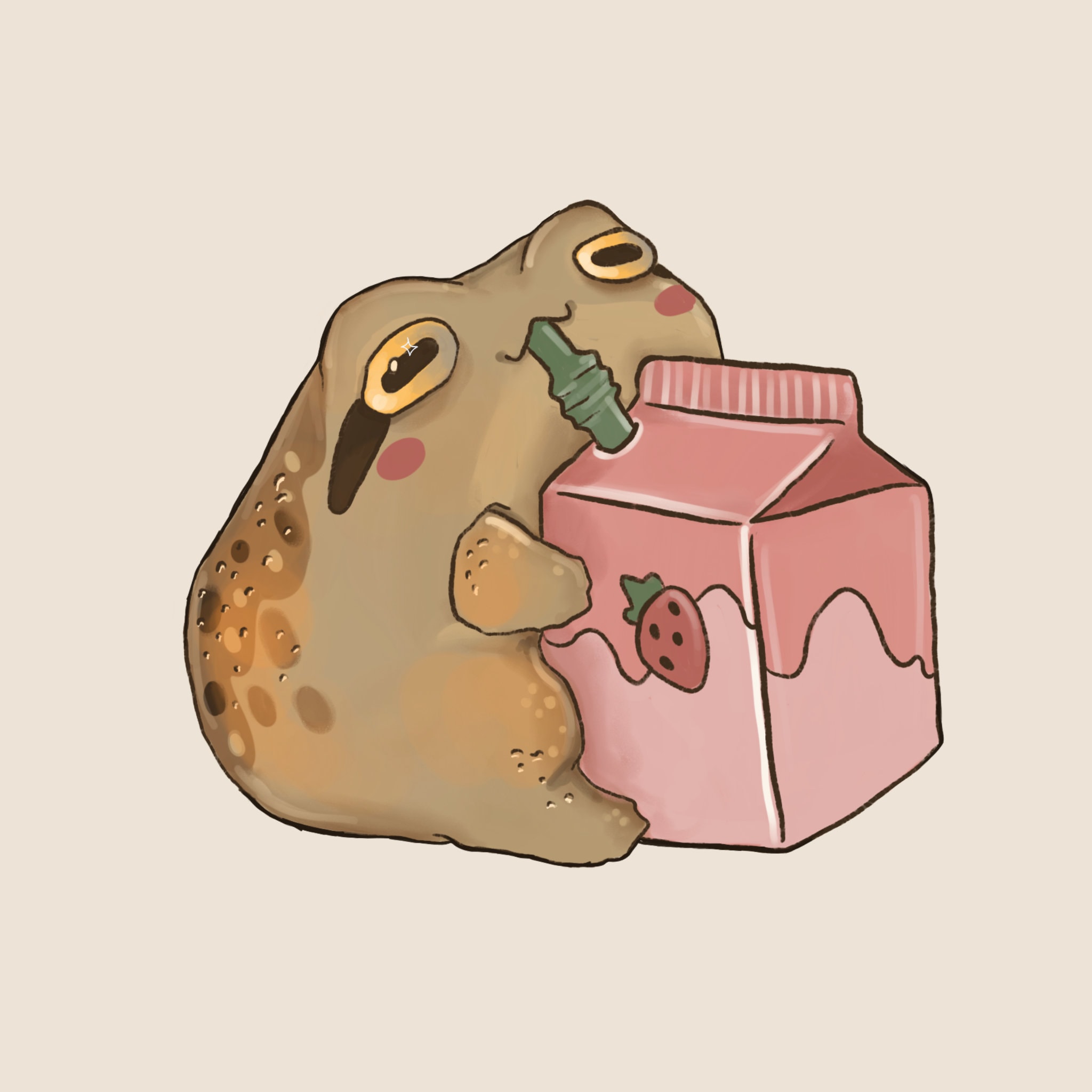 Hand Drawn Squishy Frog Clip Art - Etsy