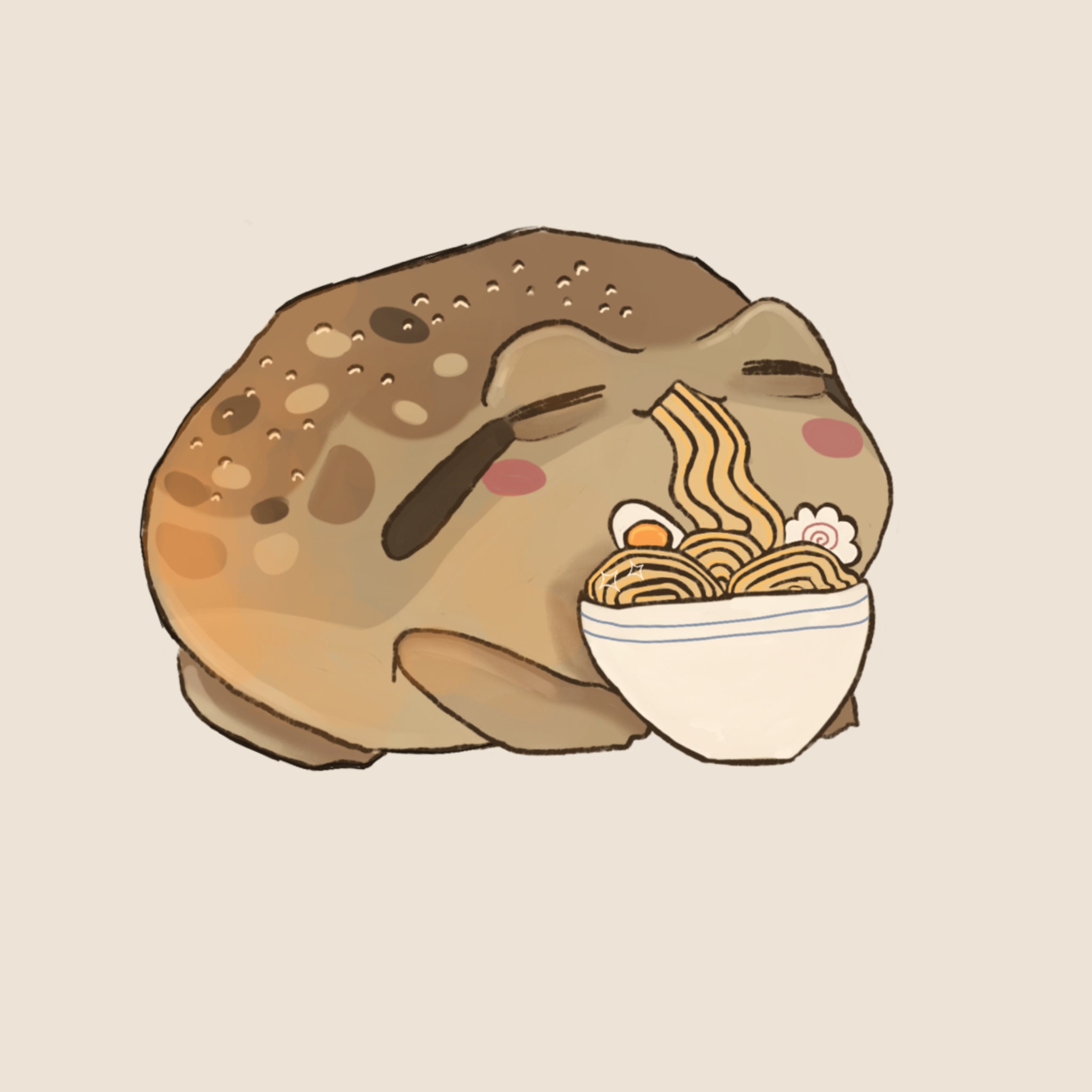 Hand Drawn Squishy Frog Clip Art - Etsy