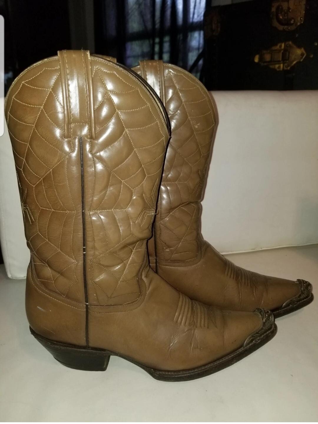 Vintage Caborca Botas Spider Web Cowboy Cowgirl Western Gothic Punk ...