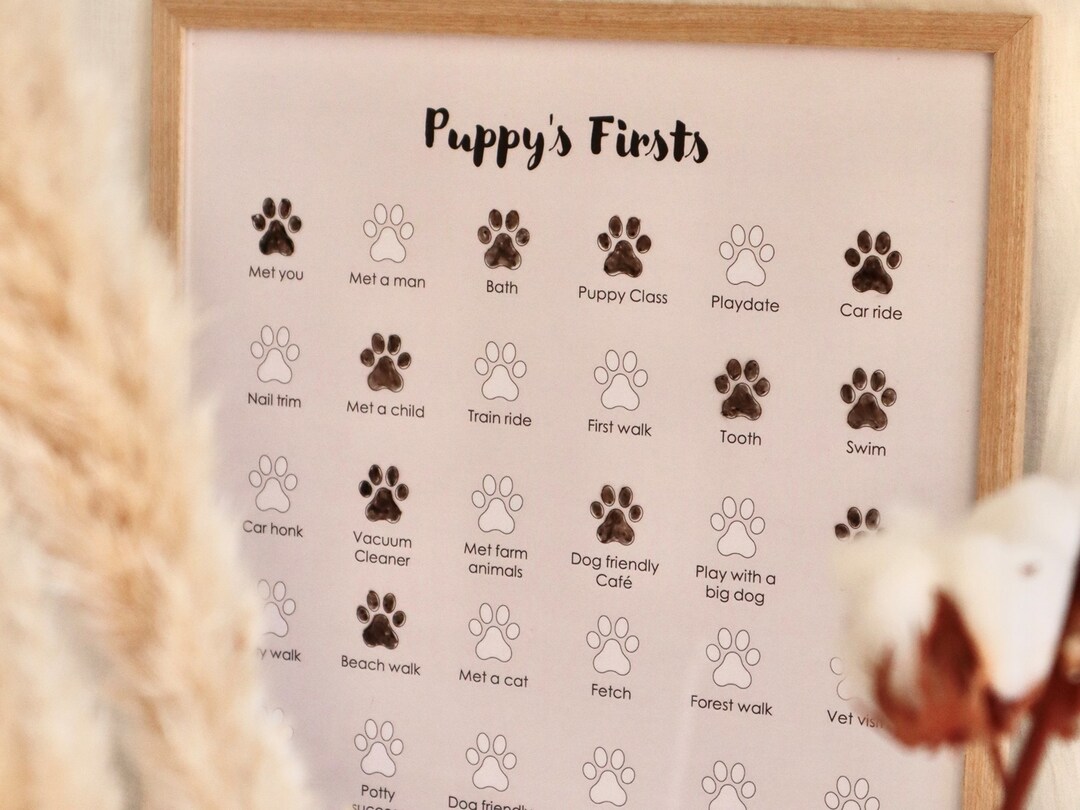 Adorable Puppy Milestone Poster, Puppy Training, Puppy Planner, Dog ...