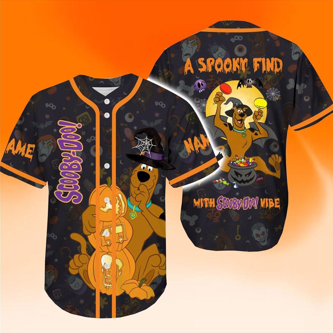 Scooby Doo Baseball Jersey, Scooby Doo Shirt, A Spooky Find With Scooby ...
