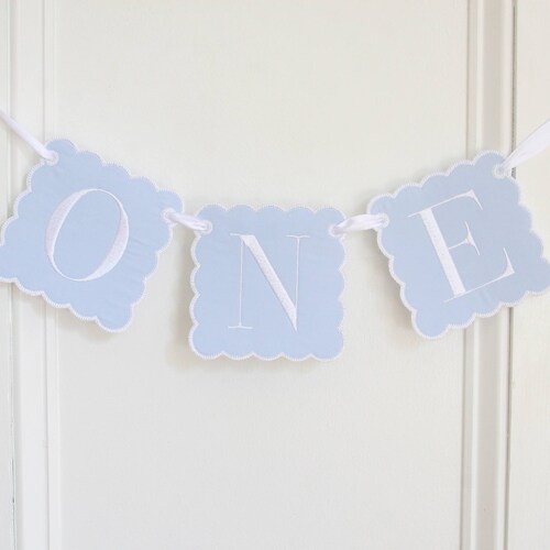 First Birthday Boy Birthday Banner ONE Birthday Banner - Etsy