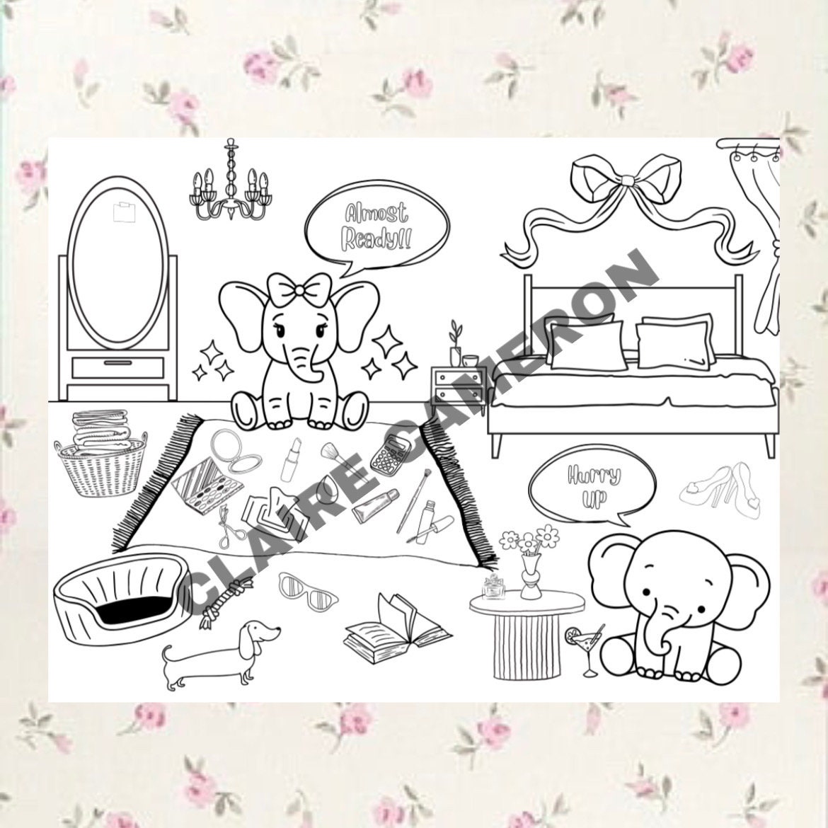 Digital Girly Coloring Book! - Etsy