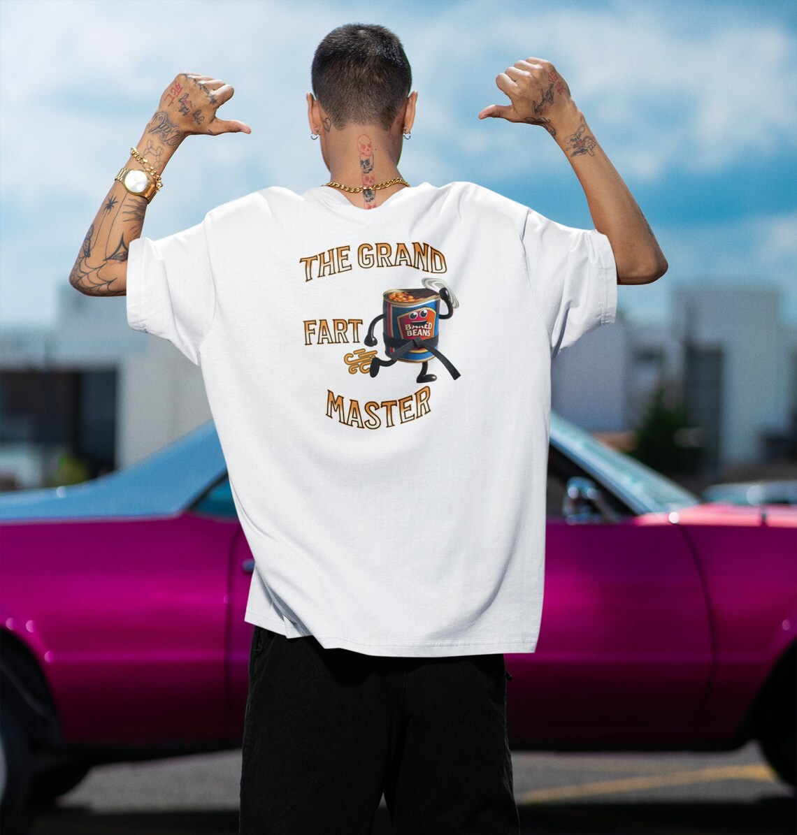 The Grand Fart Master Running Baked-beans-can. Usa-made Unisex T-shirt ...