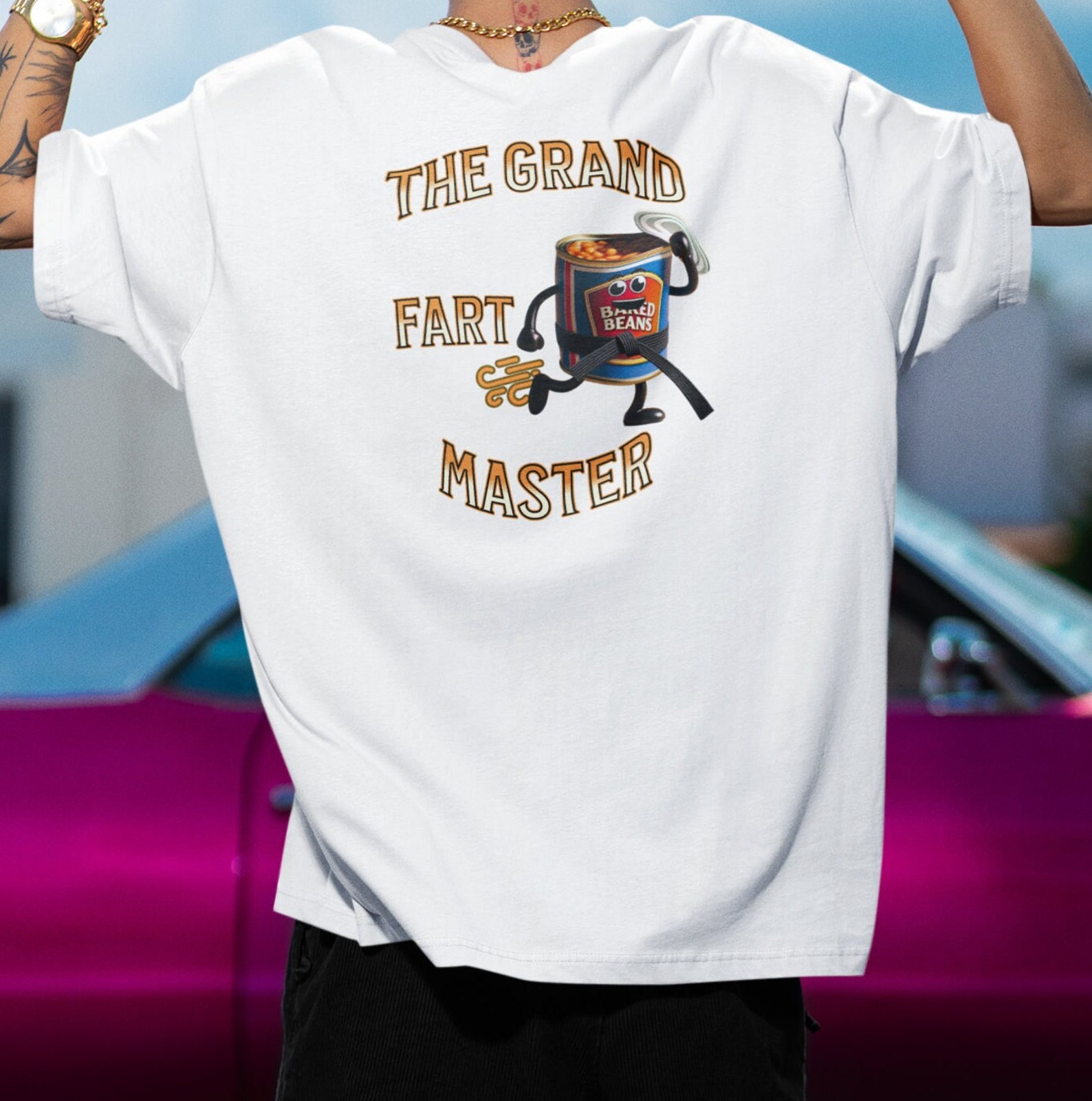 The Grand Fart Master Running Baked-beans-can. Usa-made Unisex T-shirt ...