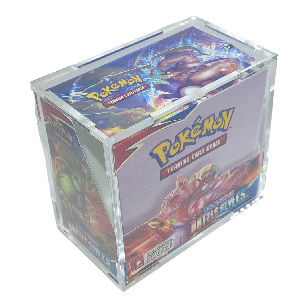 Acrylic Display Case Box for Pokemon TCG Booster Box (UV Protection ...