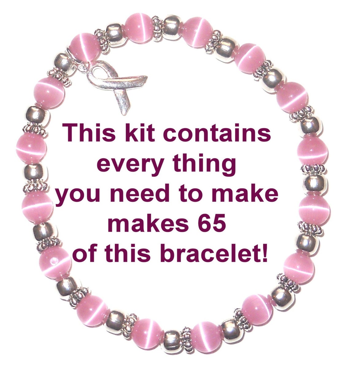 Bracelet Kits to Make Your Own Breast Cancer Awareness | Etsy