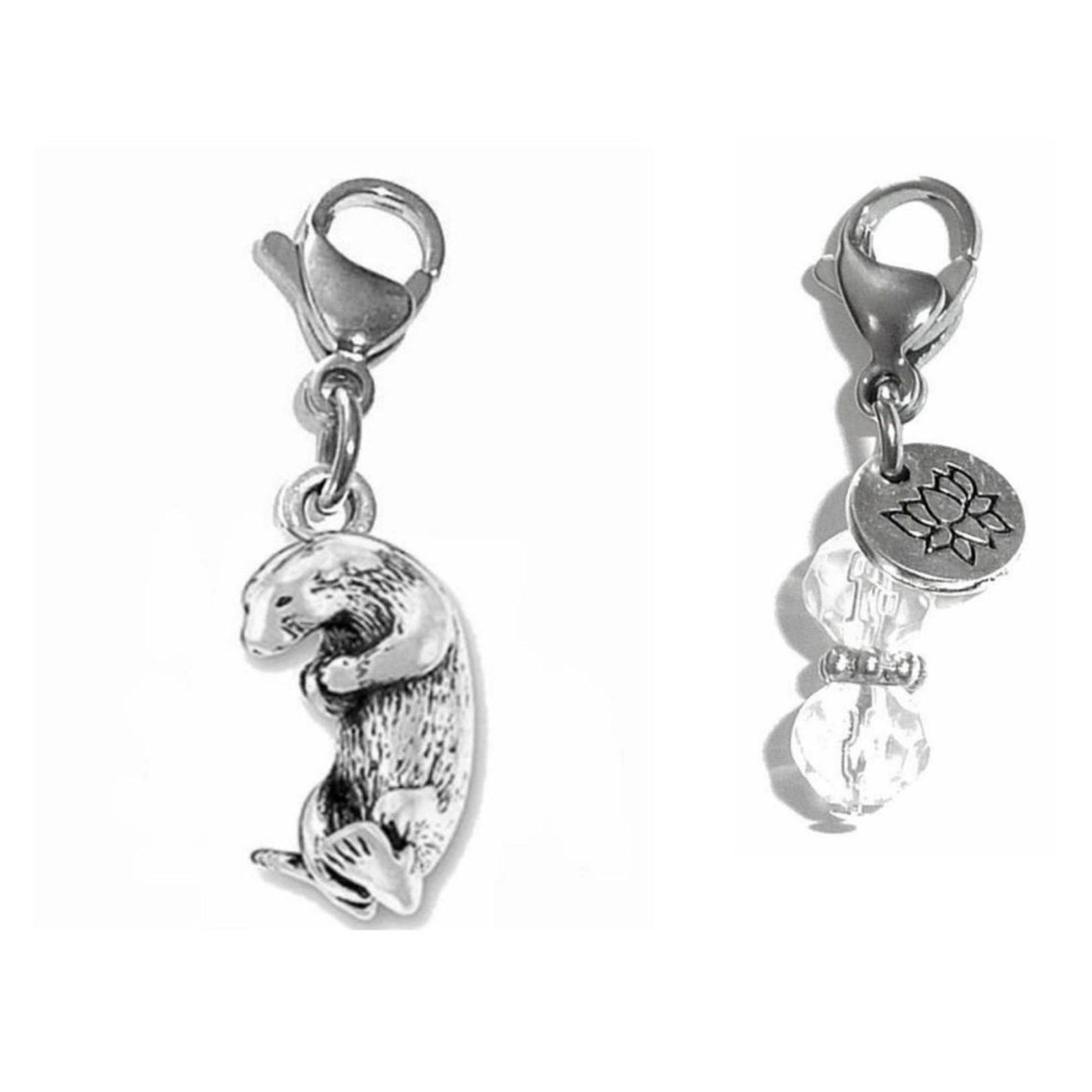Otter Jewelry Charm Otter Charm Clips on Anywhere Sea - Etsy