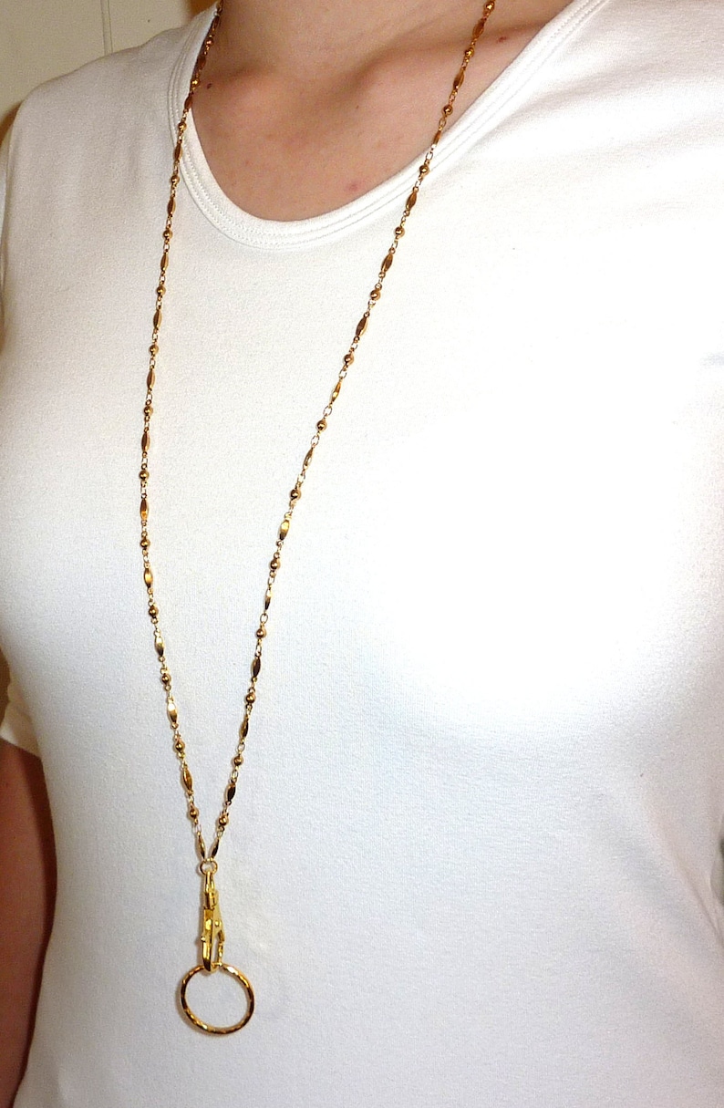 Lanyard - 2 Pack Lanyard - Stainless Steel Chain Lanyard ID Badge ...