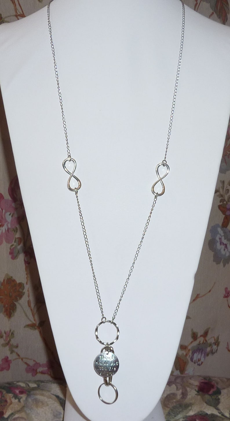 Silver Chain Lanyard Necklace Women's Silver Chain | Etsy