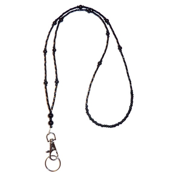 Black Lanyard Simple Black Fashion Lanyard For Women Black | Etsy