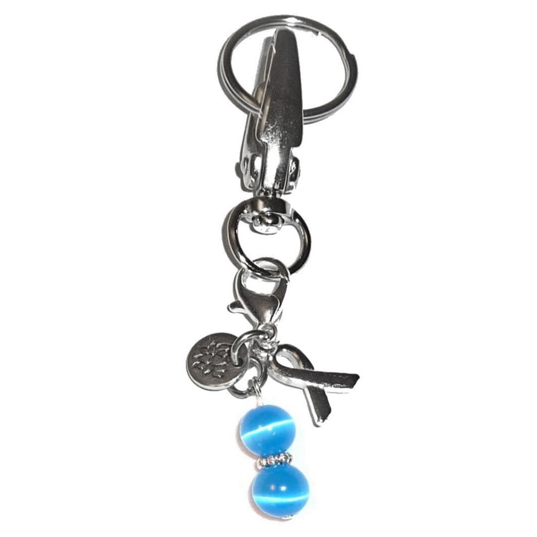 Colon Awareness Keychain by Hidden Hollow - Cancer Awareness Key Chain ...