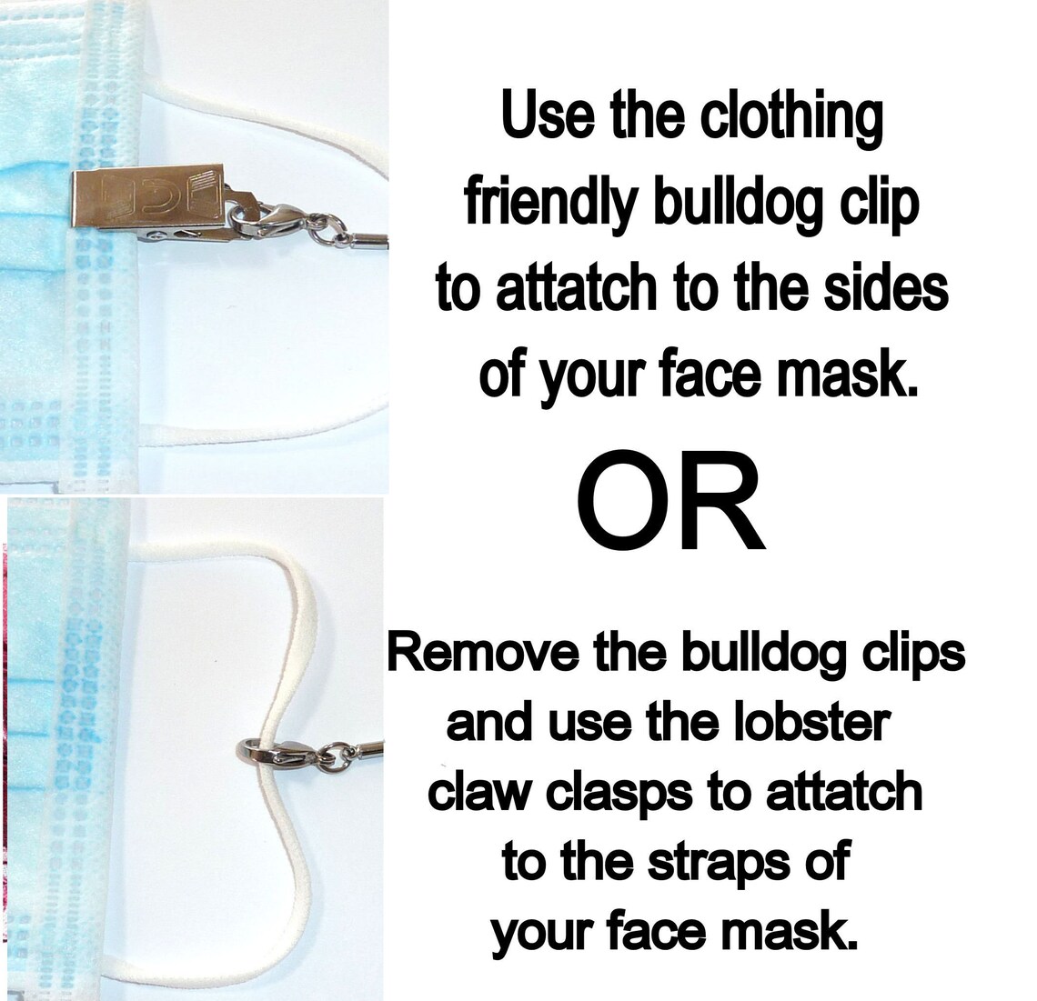 Small/short Face Mask Holder Leather Strap Made in USA Men | Etsy