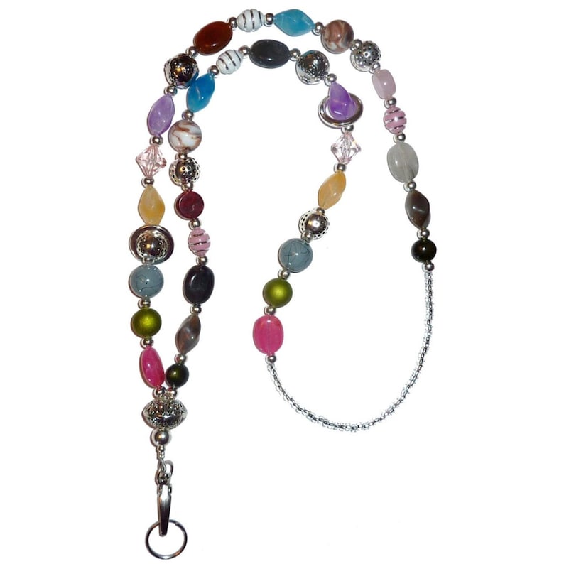 Multi-colored Beaded Lanyard Bold Fashion Lanyard for Women - Etsy