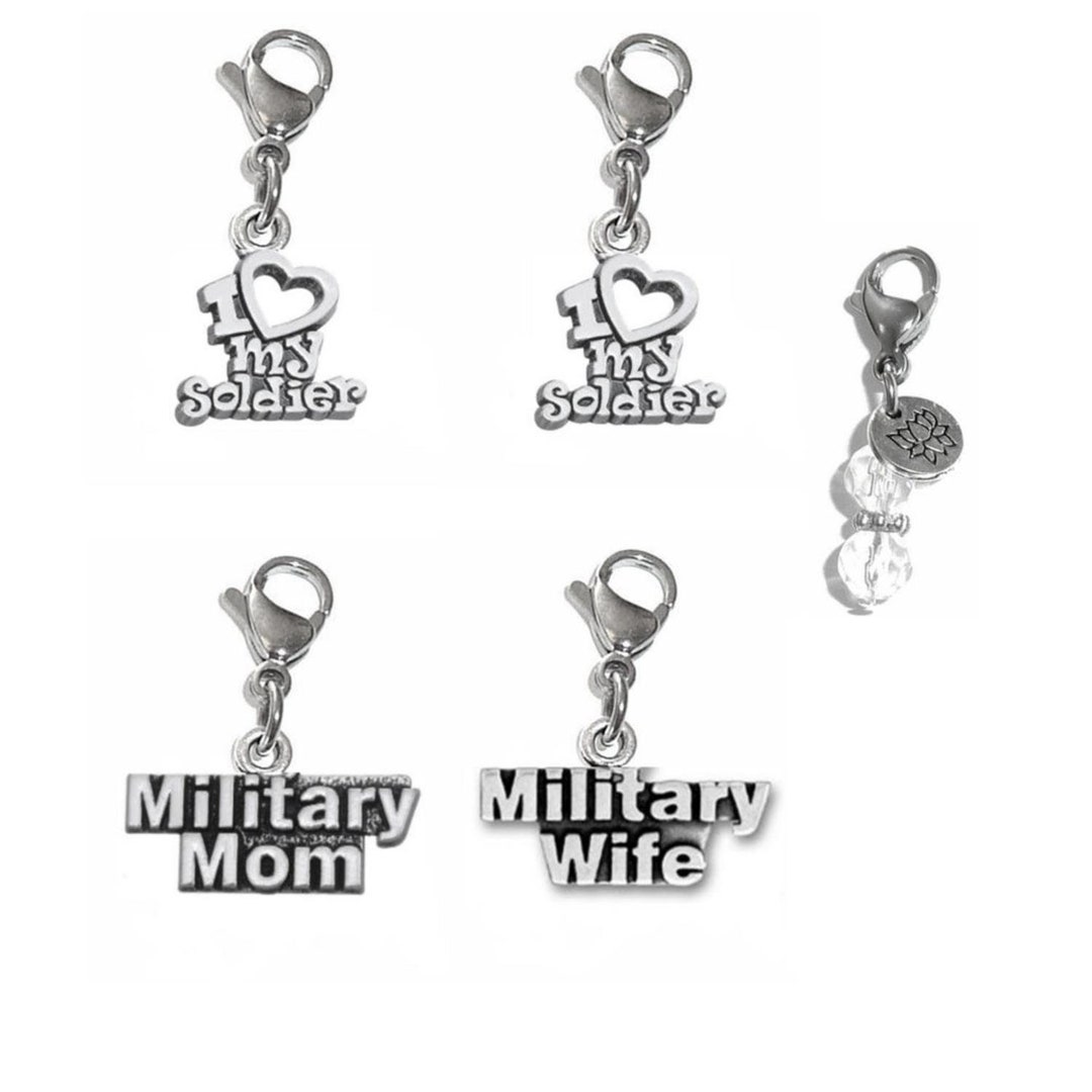 Military Family Charms - Military Family Clip on Charms - 4 Pack of ...