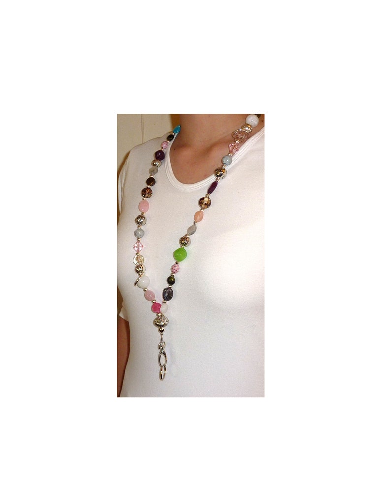 Multi-colored Beaded Lanyard Bold Fashion Lanyard for Women - Etsy