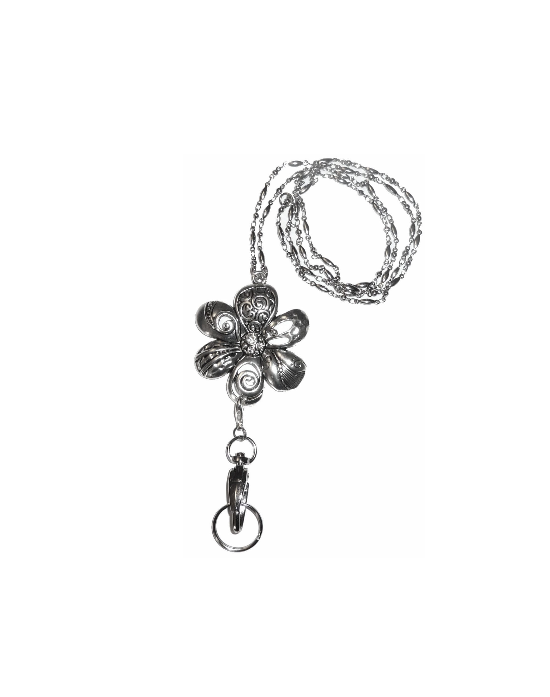 Silver Lanyard Necklace Pretty Fashion Lanyard 34 ID | Etsy