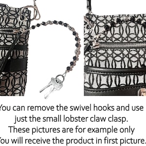 Key Keeper 12" Multi Colored With Retractable Reel Women's Beaded Hand ...