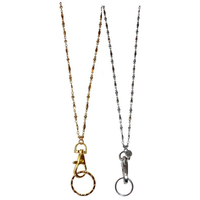 Lanyard 2 Pack Lanyard Stainless Steel Chain Lanyard ID | Etsy