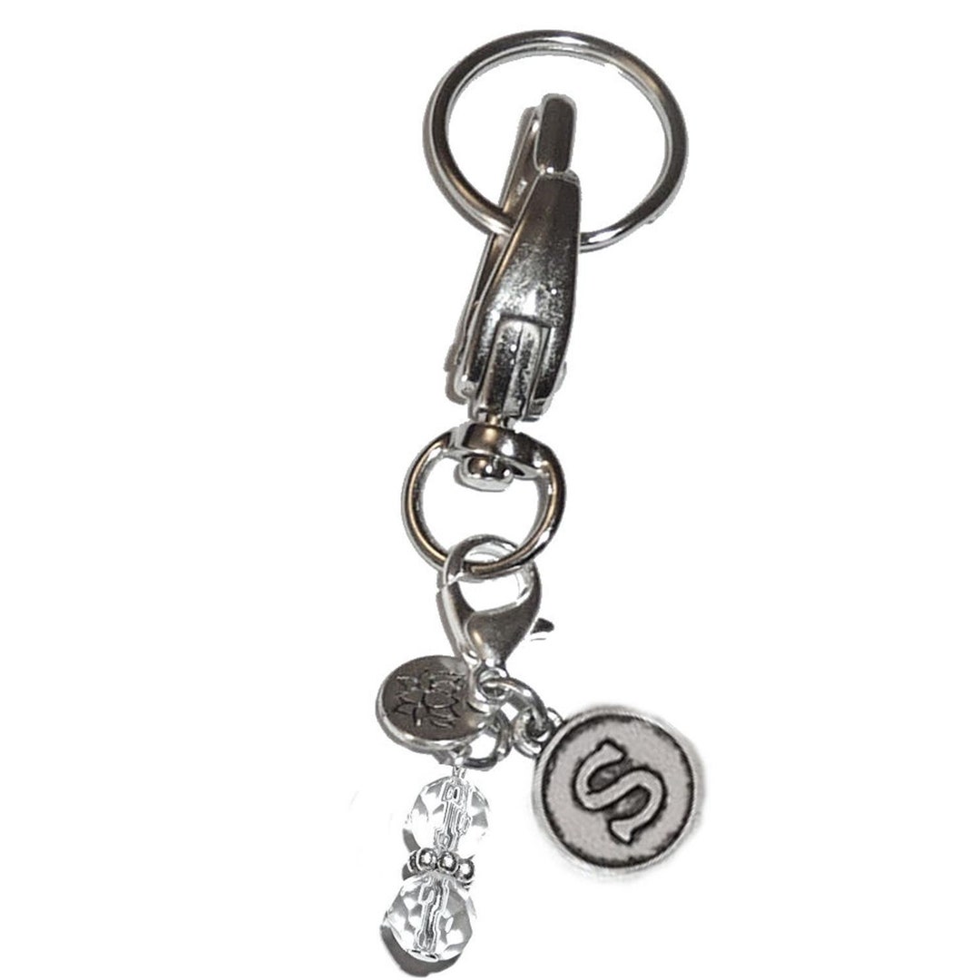 Initial Keychain "s" by Hidden Hollow - Message Charm Key Chain Ring ...